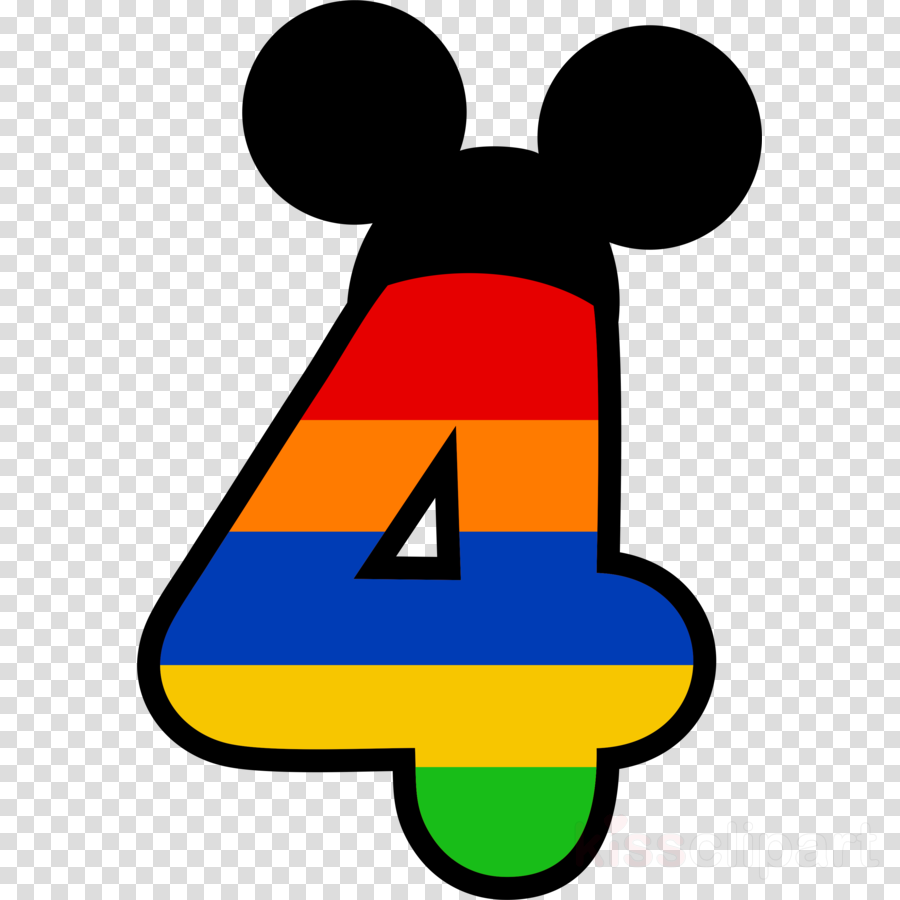 Numbers ‿ ⁀ - - Numero 4 Mickey Mouse Transparent Png - 900x1239 - Free B9F