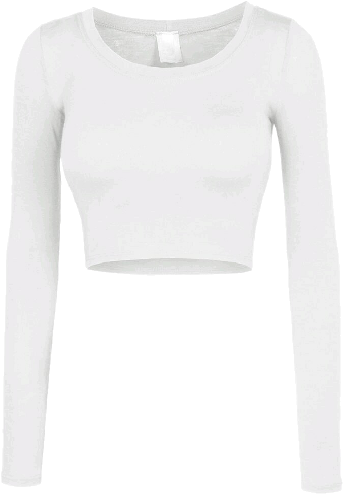 Download Shirt Croptop Crop White Longsleeve Longsleeves Longsle ...