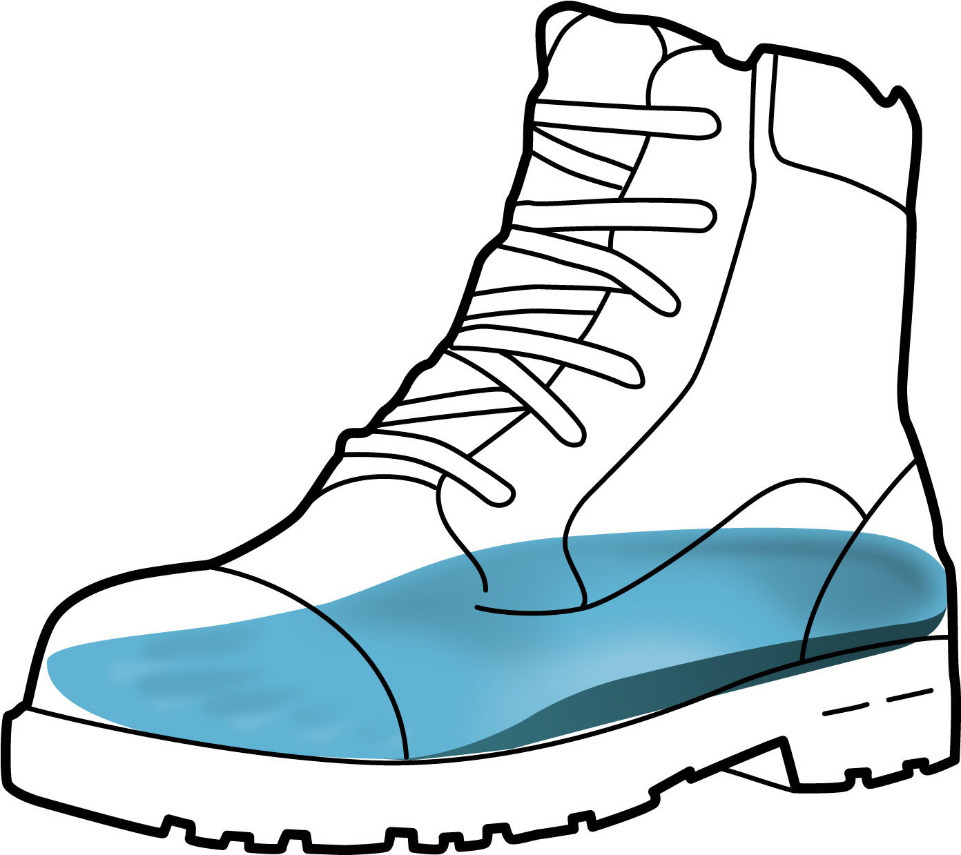 Work Boot Black Outline Clipart - Full Size Clipart (#4205421) - PinClipart