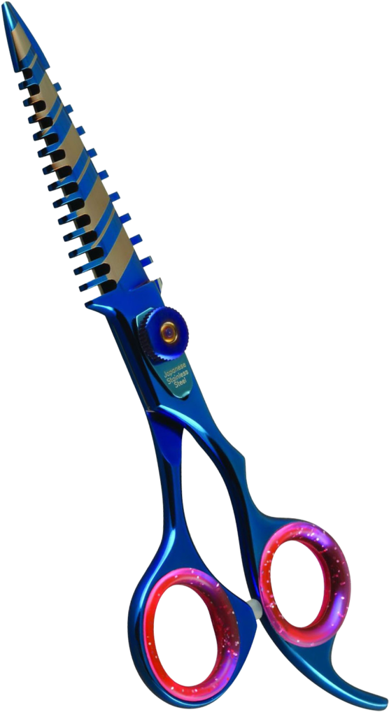 Professional Samurai Blending Shear In Blue Titanium - Scissors Clipart ...
