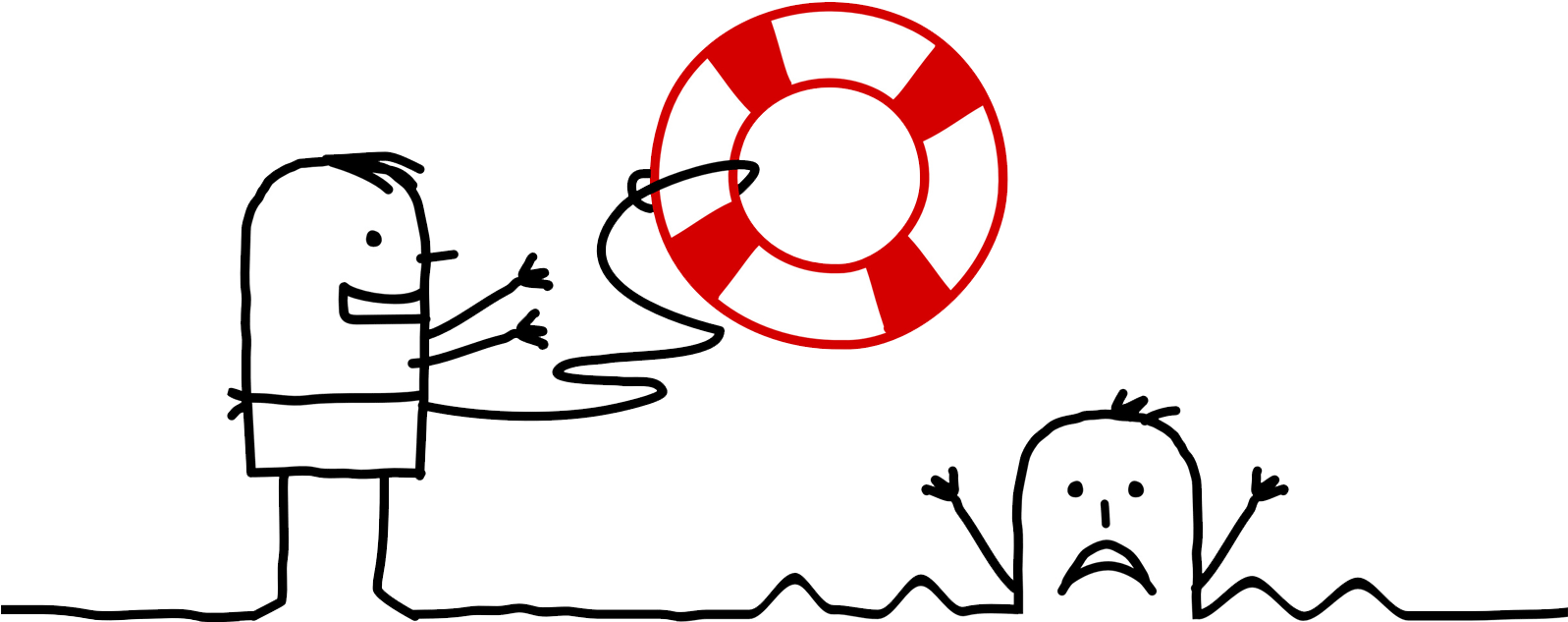 Sauvetage - Stick Figure Drowning Clipart - Full Size Clipart (#4209396 ...