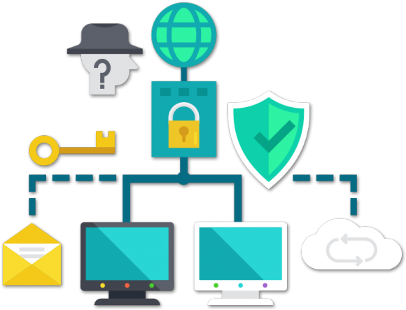 Download Database Clipart Computer Network - Managed Security Service ...