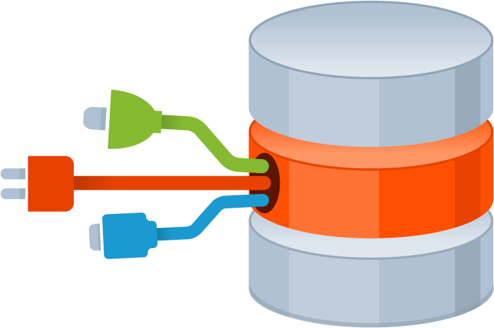 Download Graphic Of Database With Plugs Clipart (#4213128) - PinClipart