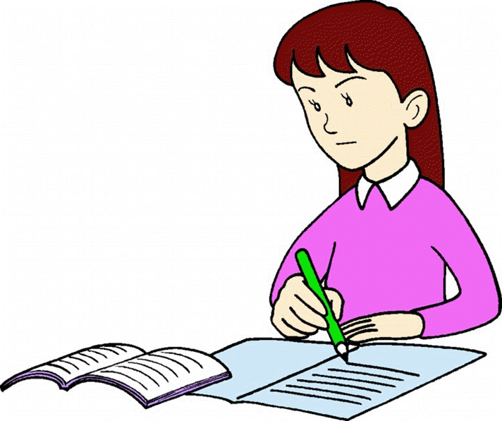 Girl Writing Clipart - Png Download - Full Size Clipart (#4215011 ...