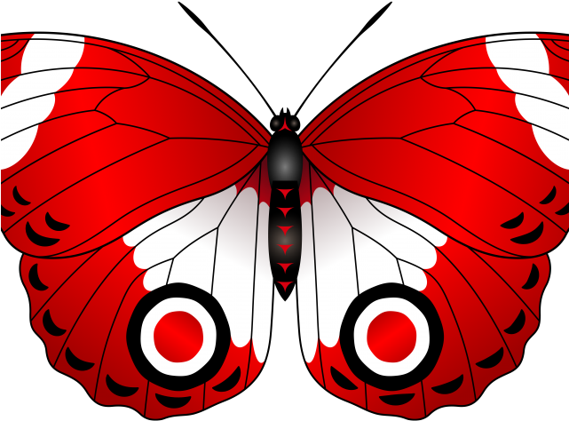 Butterfly Clipart Red - Transparent Red Butterfly - Png Download - Full ...