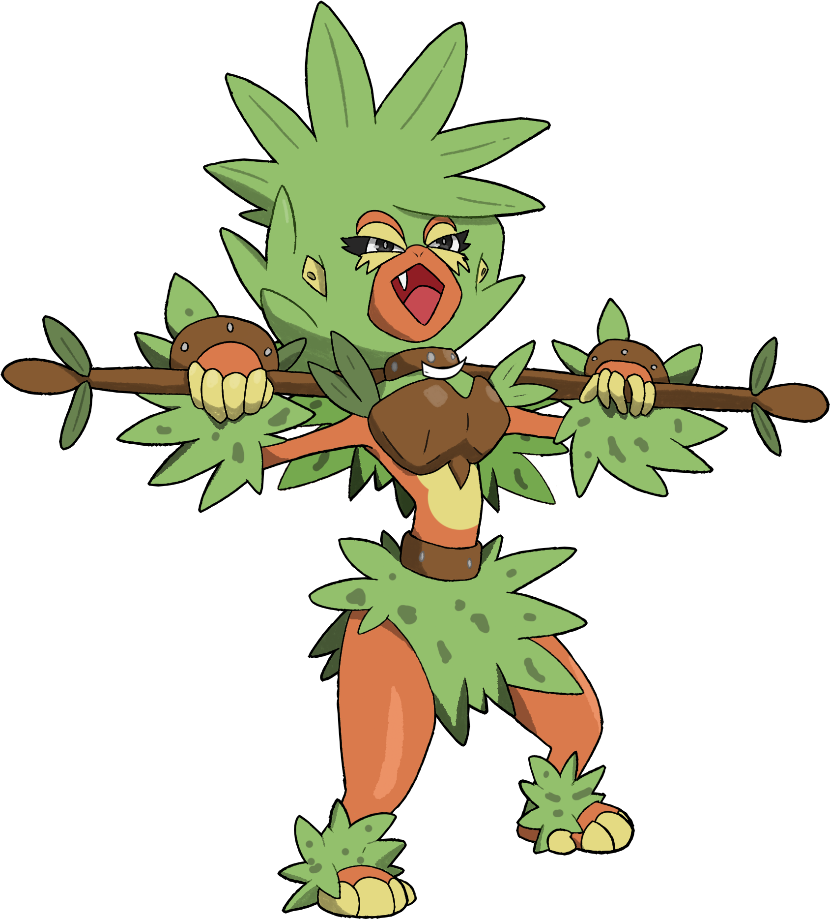 605kib, 1920x1934, Onga Bonga - Grookey Female Evolution Clipart - Full ...