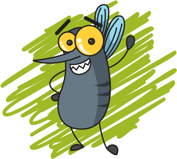 Cute Mosquito Sticker - Illustration Clipart - Full Size Clipart ...