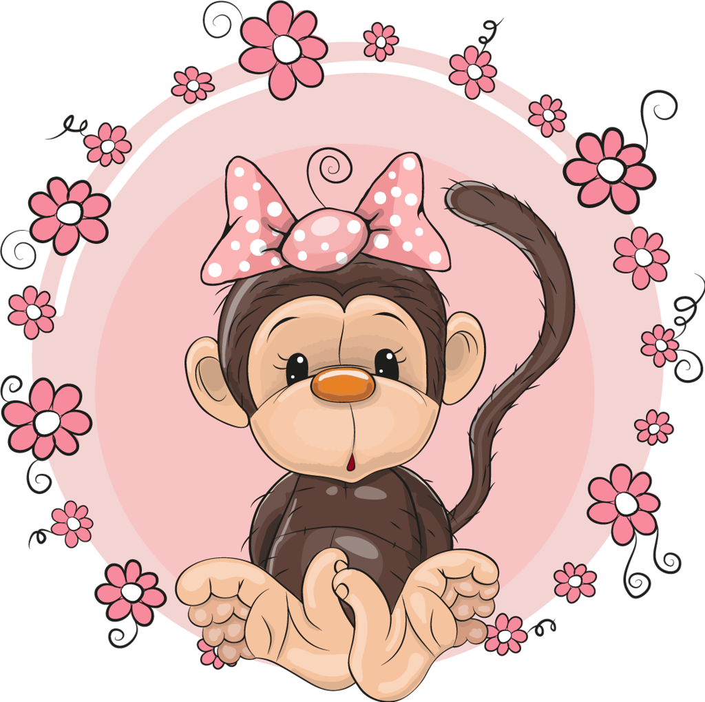 Monkeys Clipart Vintage - Imagenes De Monitos Animados - Png Download ...