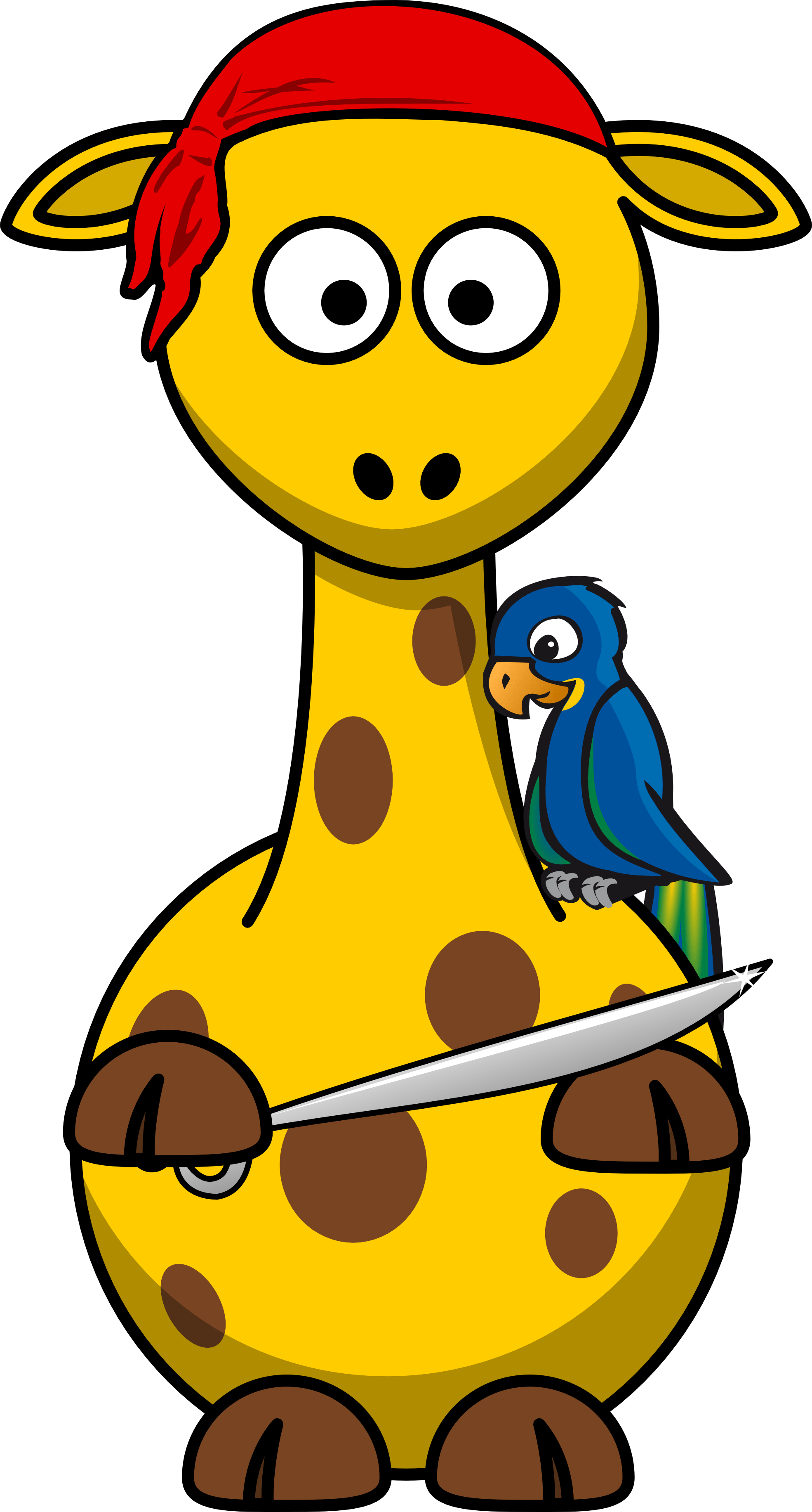Cartoon Giraffe Pirate Clipart - Full Size Clipart (#431151) - PinClipart