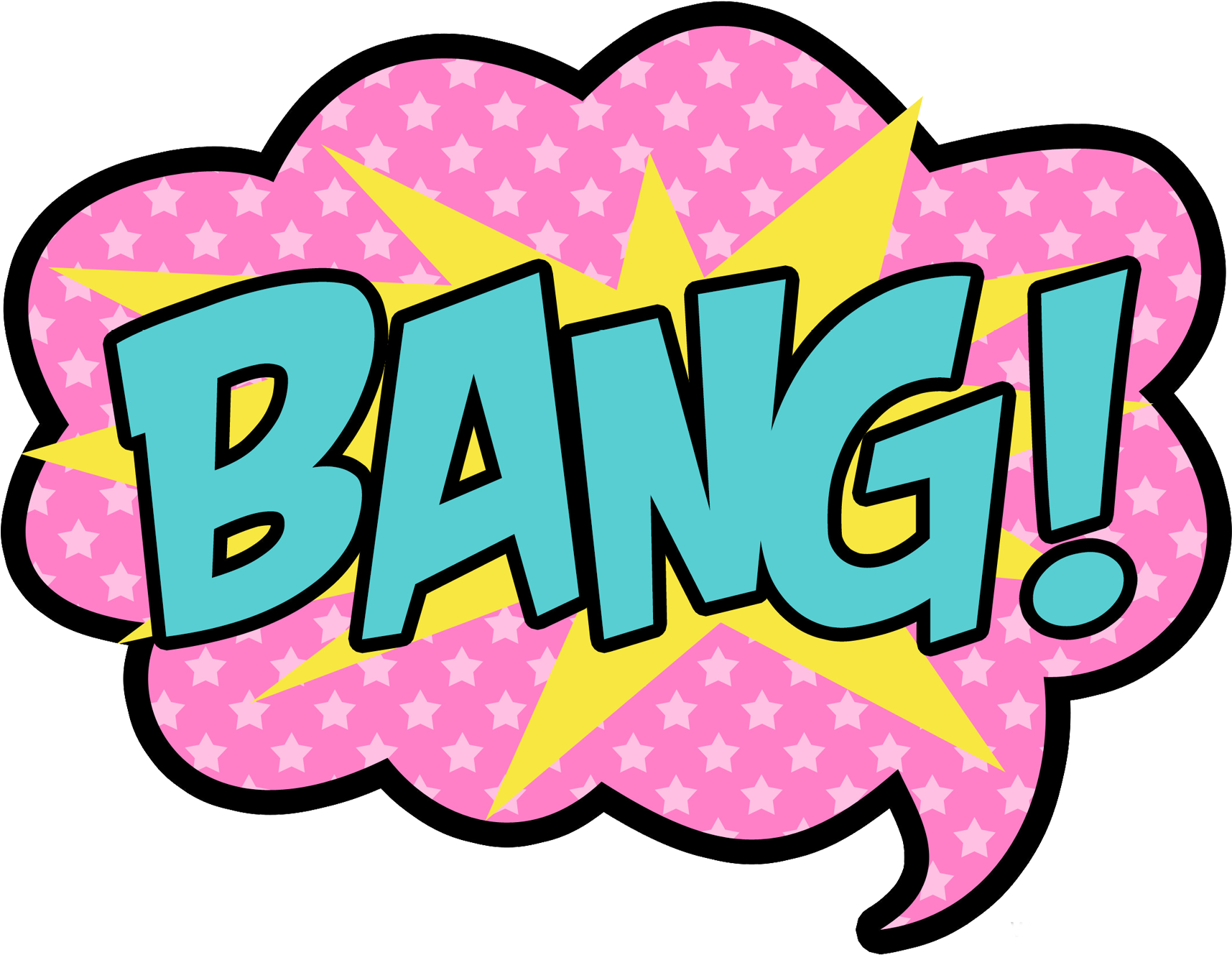 Bang - ' - Booth Props Pink Marvel Superhero Clipart - Full Size ...