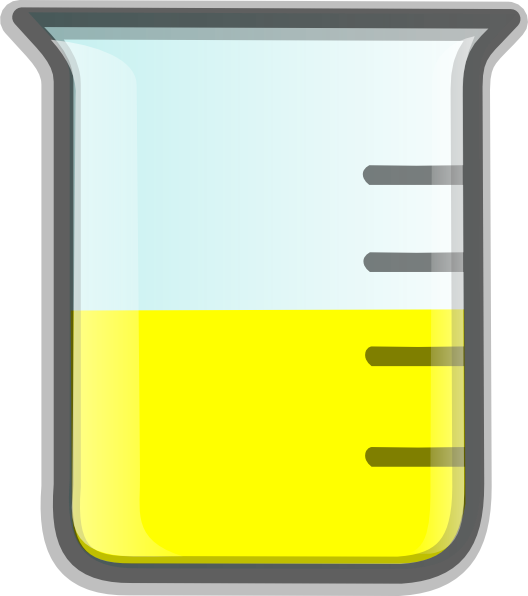 Yellow Water Cliparts - Beaker With Yellow Liquid Clipart - Png ...