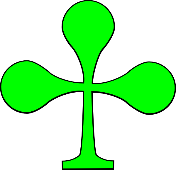 This Free Clipart Png Design Of Green Club Clipart - Club Symbol Cards ...