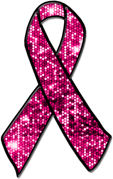 Pink Ribbon Glitter Clipart - Full Size Clipart (#4461318) - PinClipart