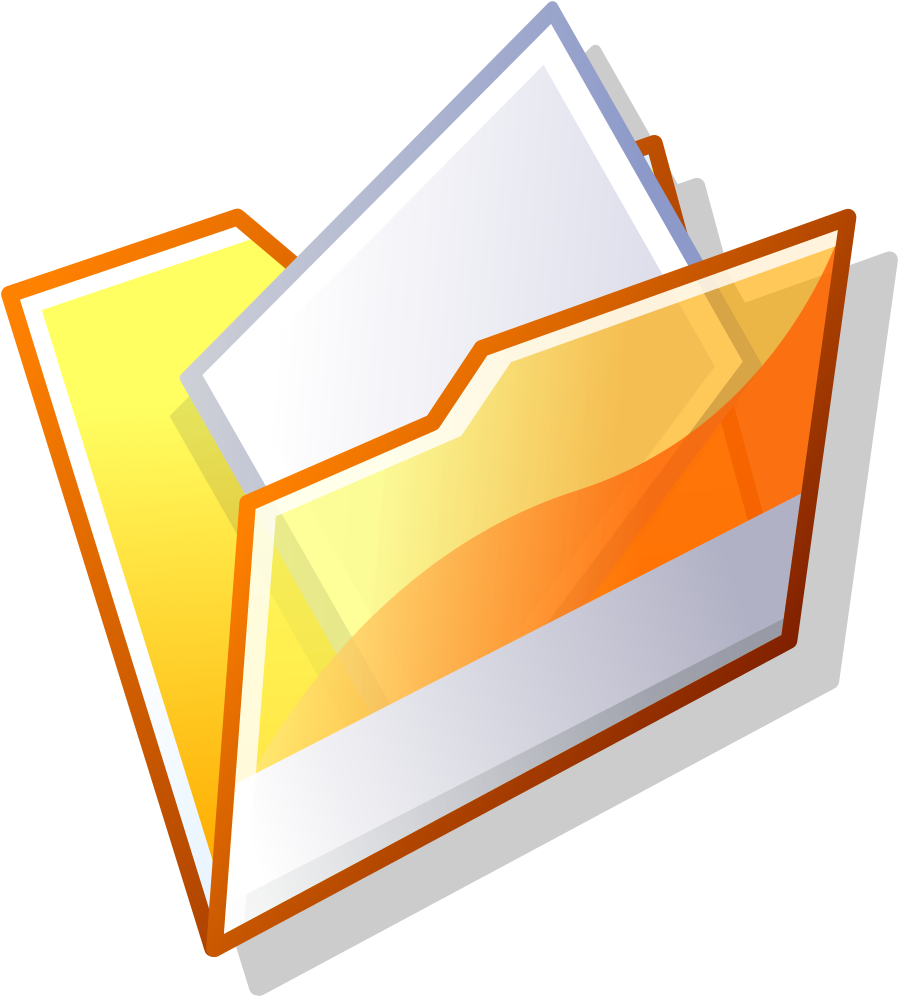 Crystal128 Folder Orange Open Clipart - Full Size Clipart (#4486094 ...