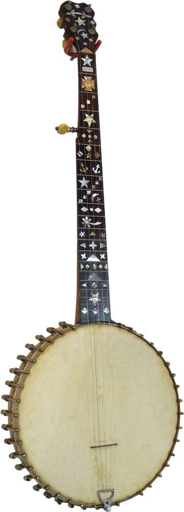 Joseph Ricketts Philadelphia - 19 Fret 5 String Banjo Clipart - Full ...