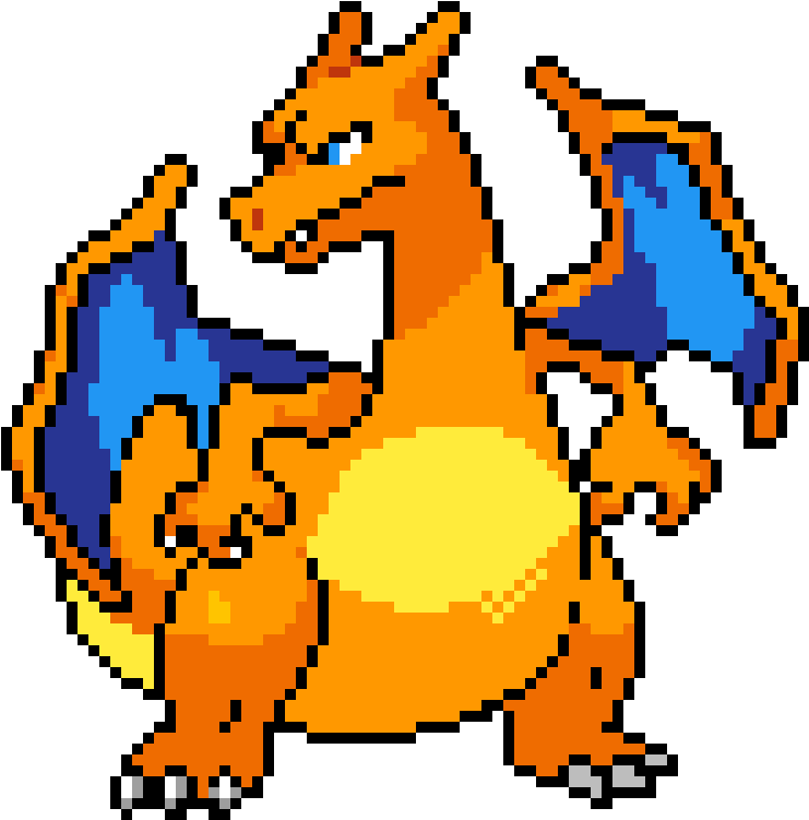 Charizard - Charizard Em Pixel Art Clipart - Full Size Clipart ...