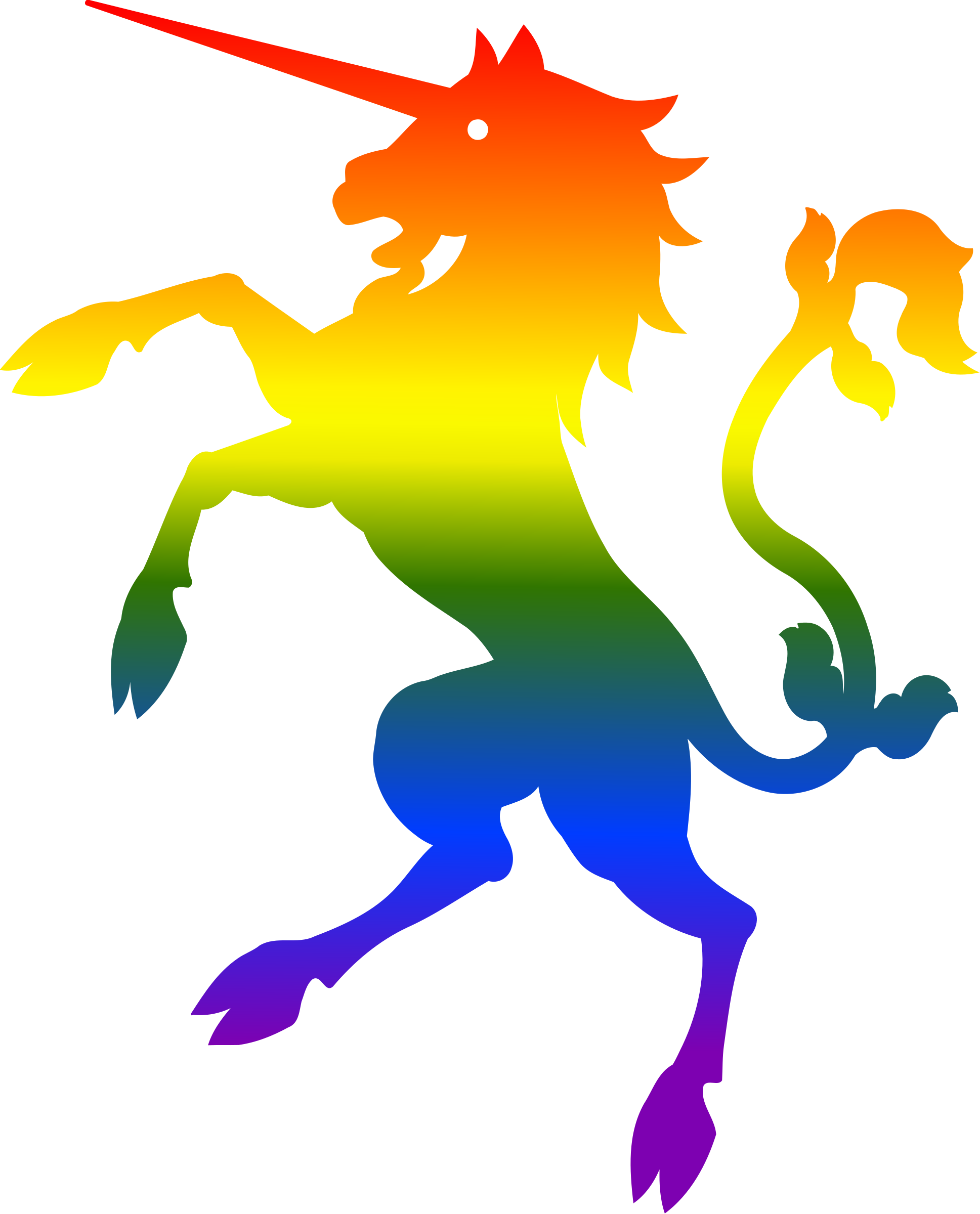 Rainbow Flag Unicorn Mythology - Unicorn Rainbow Clipart - Full Size ...