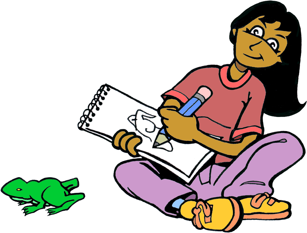 Earth Science For Kids Ology Amnh - Girl Drawing Clipart - Full Size ...
