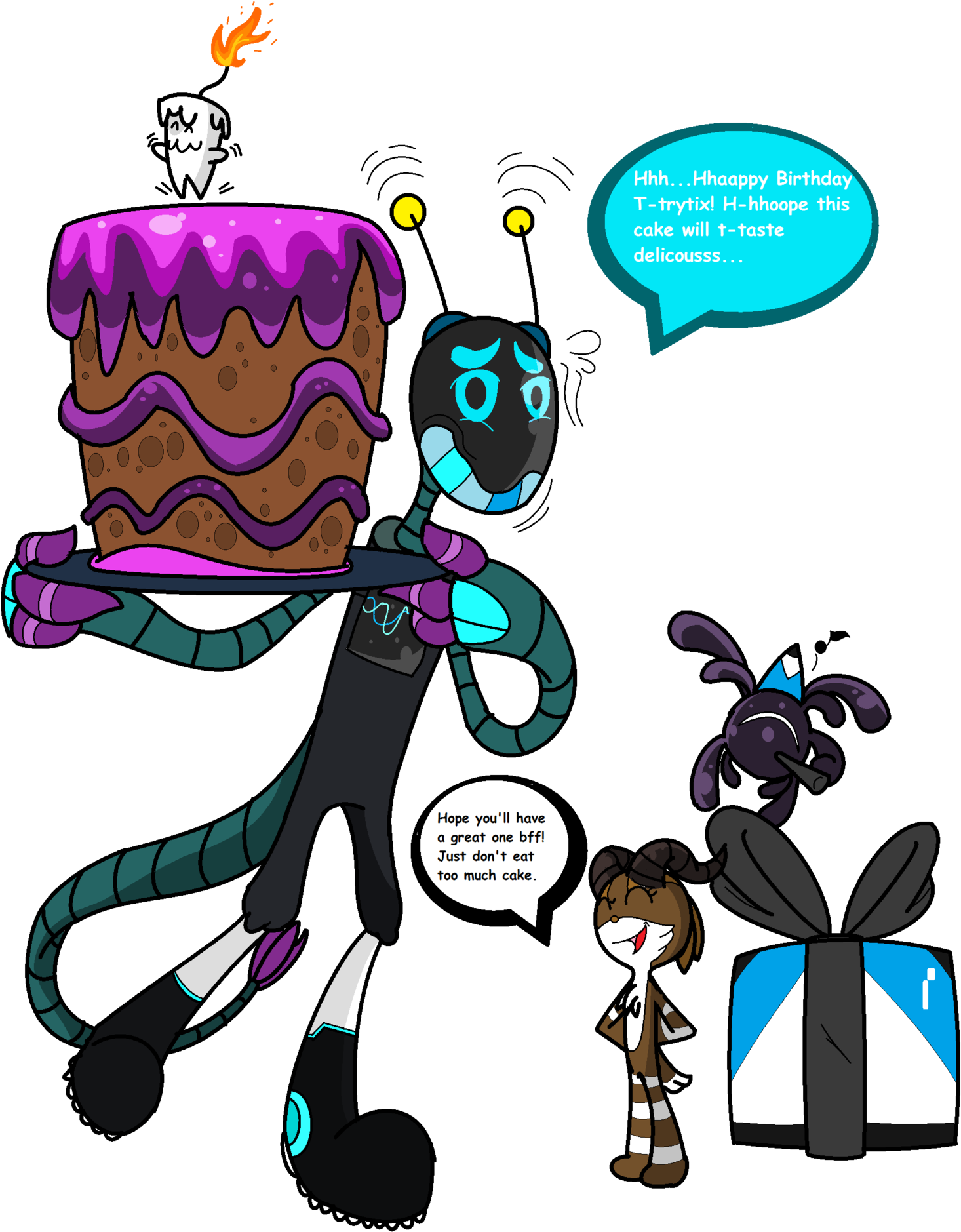 Happy Birthday Trytix - Cartoon Clipart - Full Size Clipart (#4505811 ...