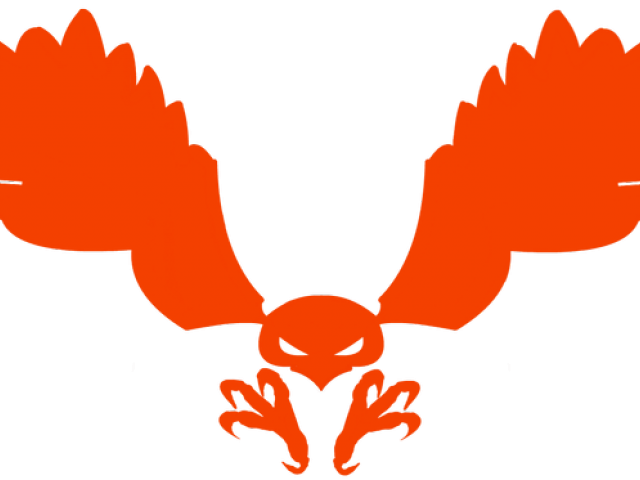 Download Red Tailed Hawk Clipart Hand - Orange Hawk Logo - Png Download ...
