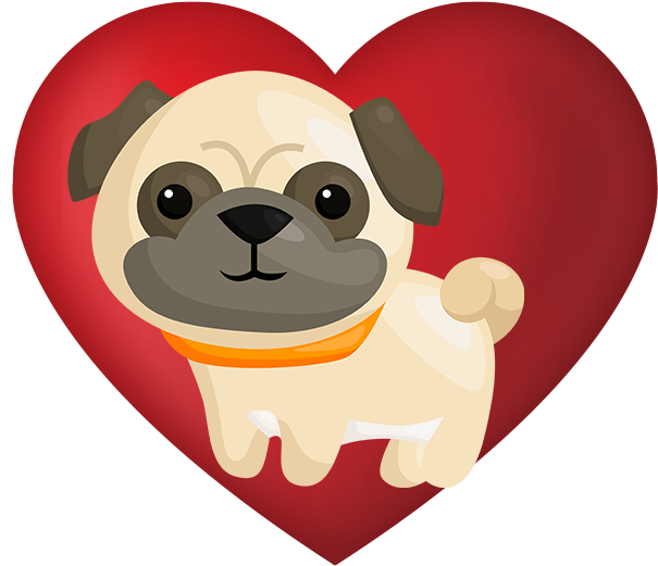 Pug Emoji & Stickers Messages Sticker-8 - Puppy Clipart - Full Size ...