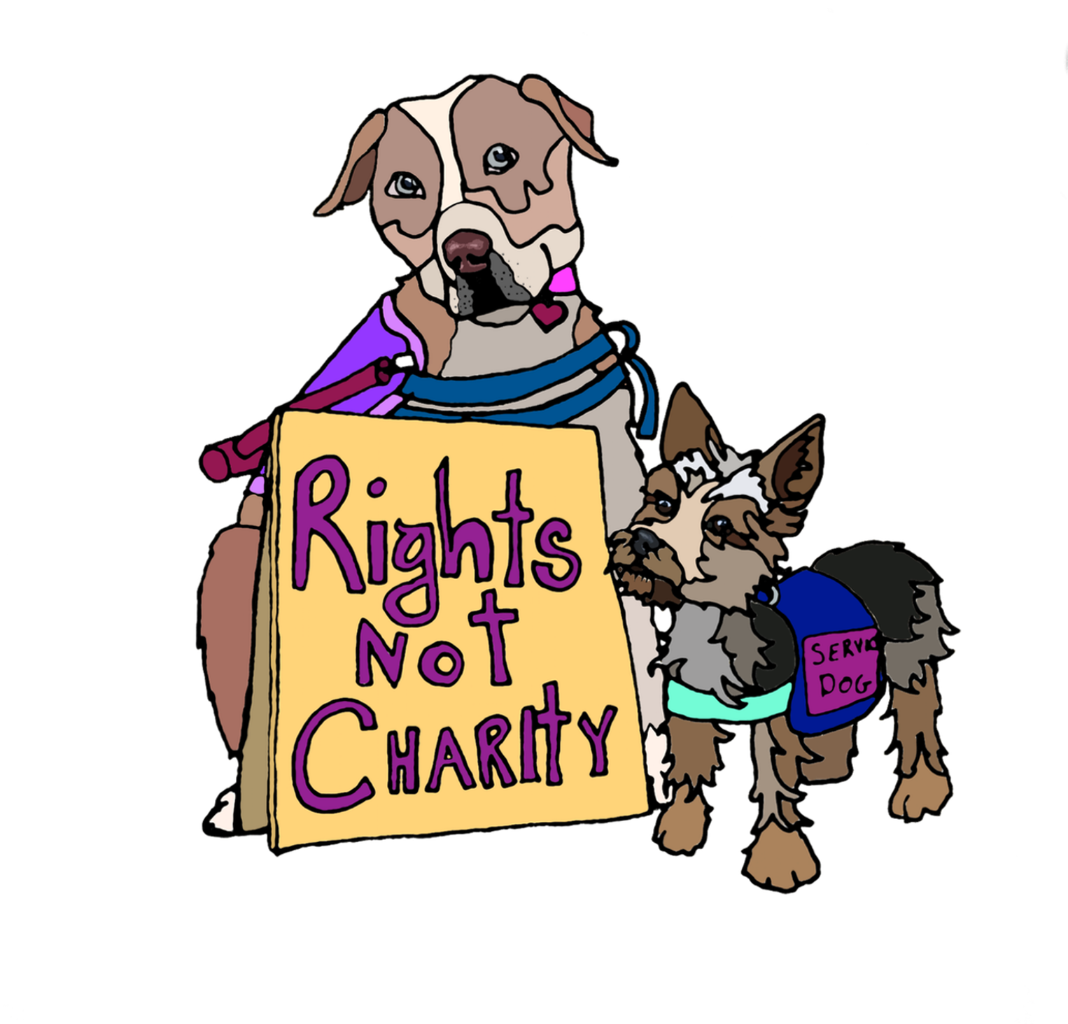 Get Informed About Service Animals - Cartoon Clipart - Full Size ...