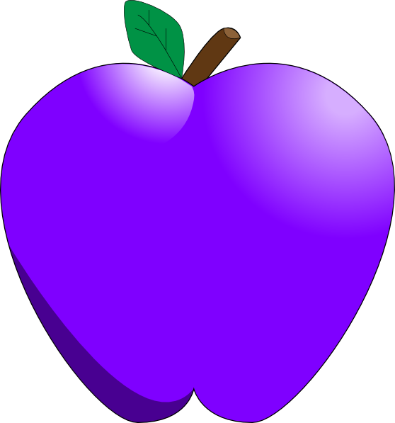 Violet Apple Clip Art At Clker Com Vector Clip Art - Bfdi Grape - Png ...