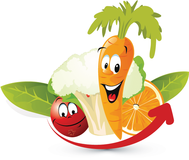 Download Fruits And Vegetables Animation , Png Download - Fruits And ...