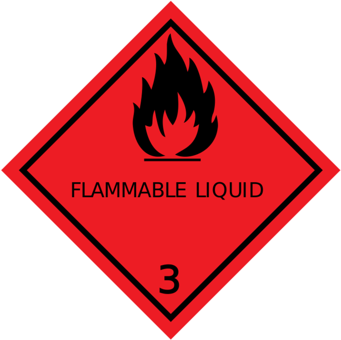 Class 3 Dangerous Goods Label Clipart - Full Size Clipart (#477003 ...