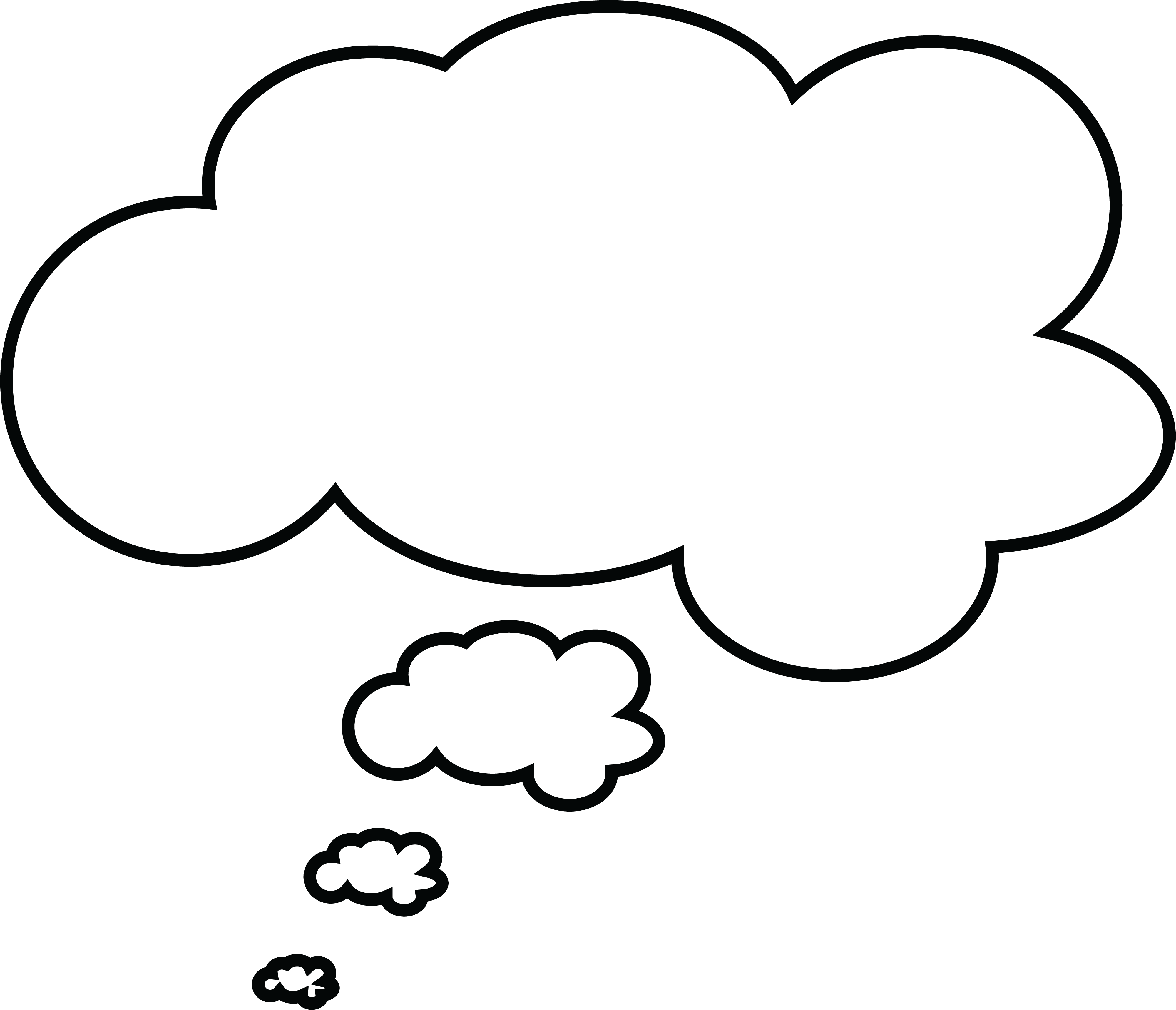 Vector Template Giant Thinking Bubble Template - Dimitri Belikov ...