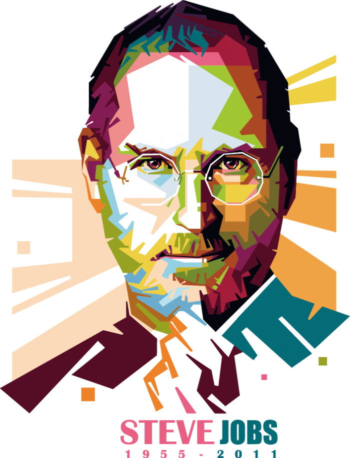 Steve Art Jobs Avatar Colorful Download Free Image - Steve Jobs Vector ...
