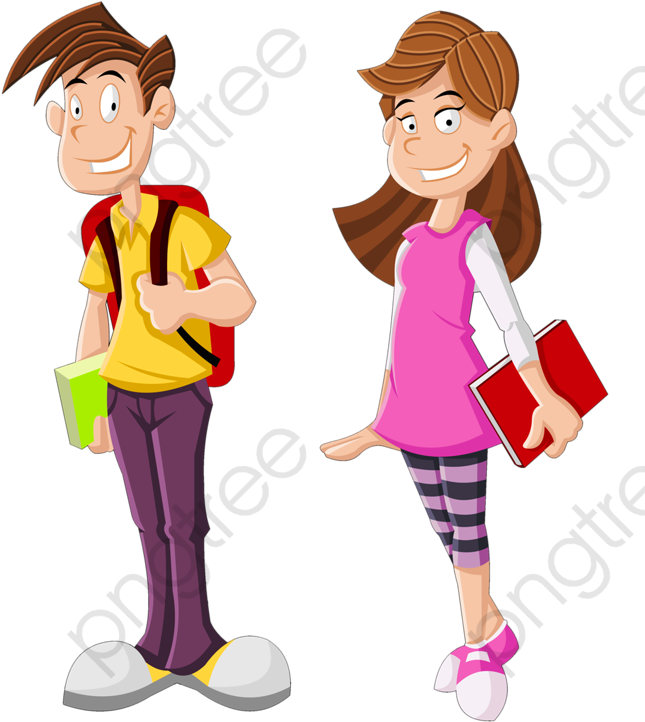 Download Modern High School Students Students Clipart High School ...