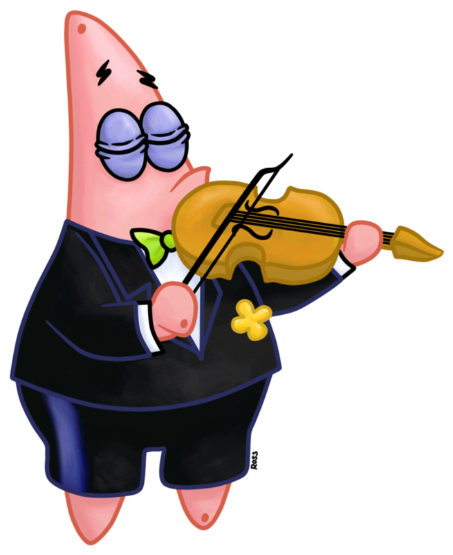 Patrick As A Violinist - Patrick Playing An Instrument Clipart - Full ...