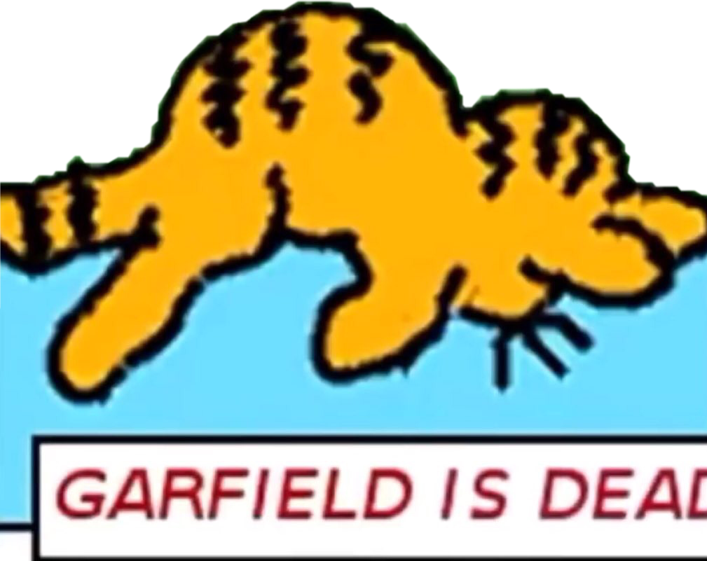 Download Garfield Dead Garfild Freetoedit Clipart (#496034) - PinClipart