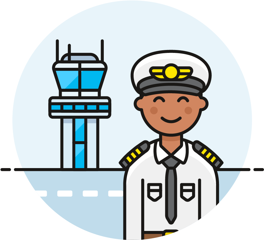 Captain Clipart Male Pilot - Cartoon - Png Download - Full Size Clipart ...