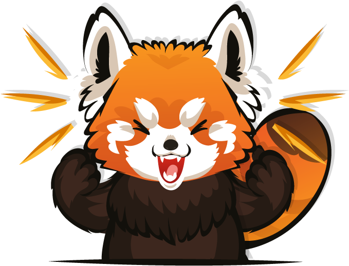 Redpandaz - Angry Red Panda Cartoon Clipart - Full Size Clipart ...