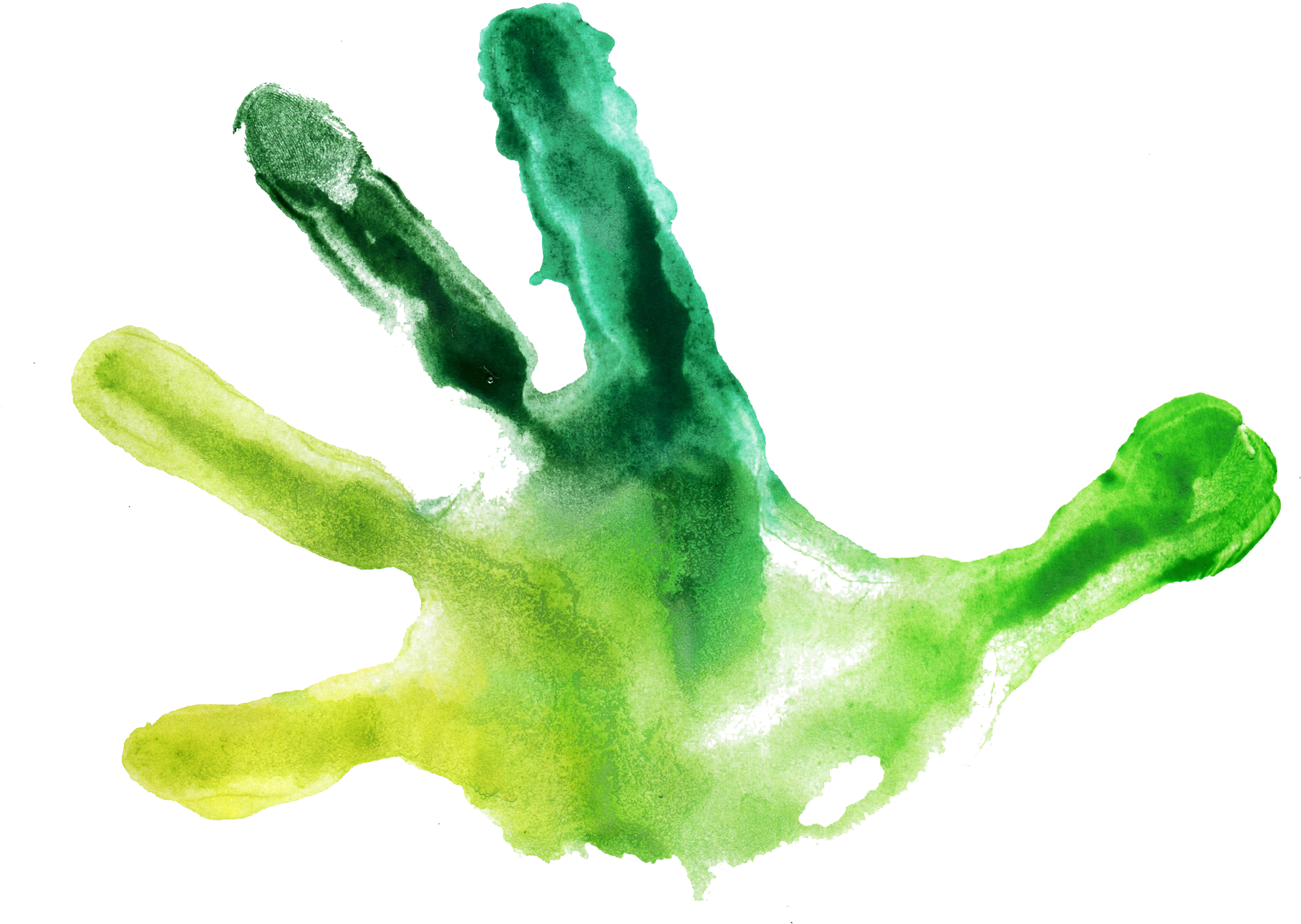 Download Children's Handprints - Green Handprint Transparent Clipart ...