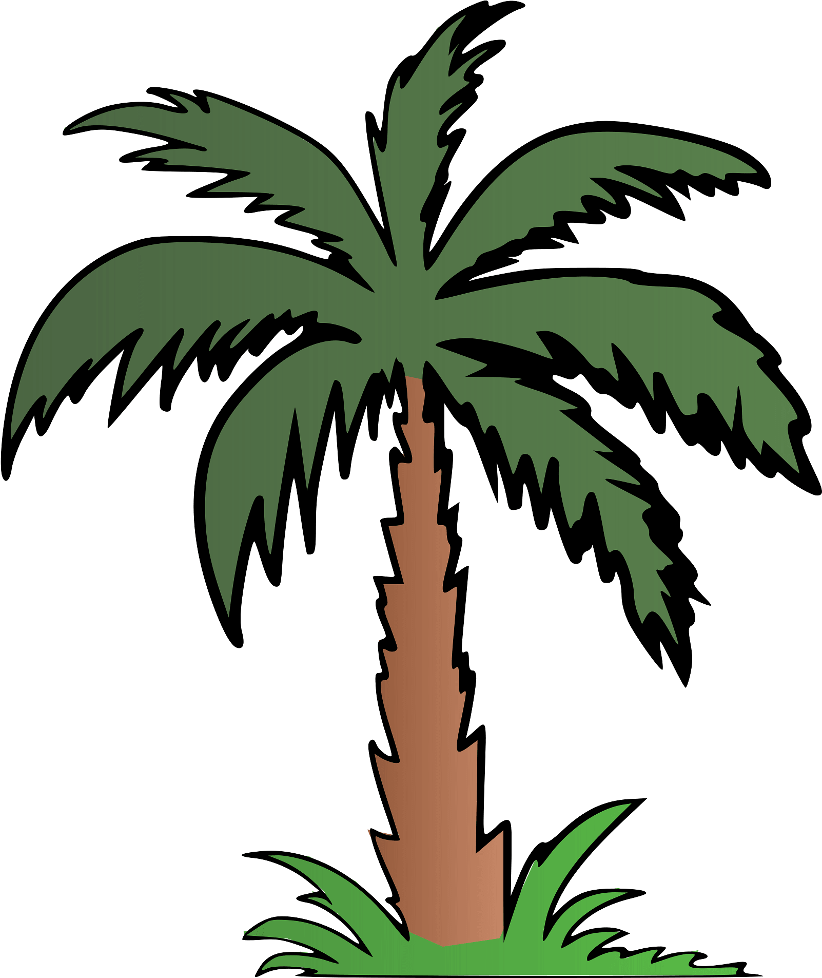 Palm Colour Clipart - Palm Tree Color Clip Art - Png Download - Full ...