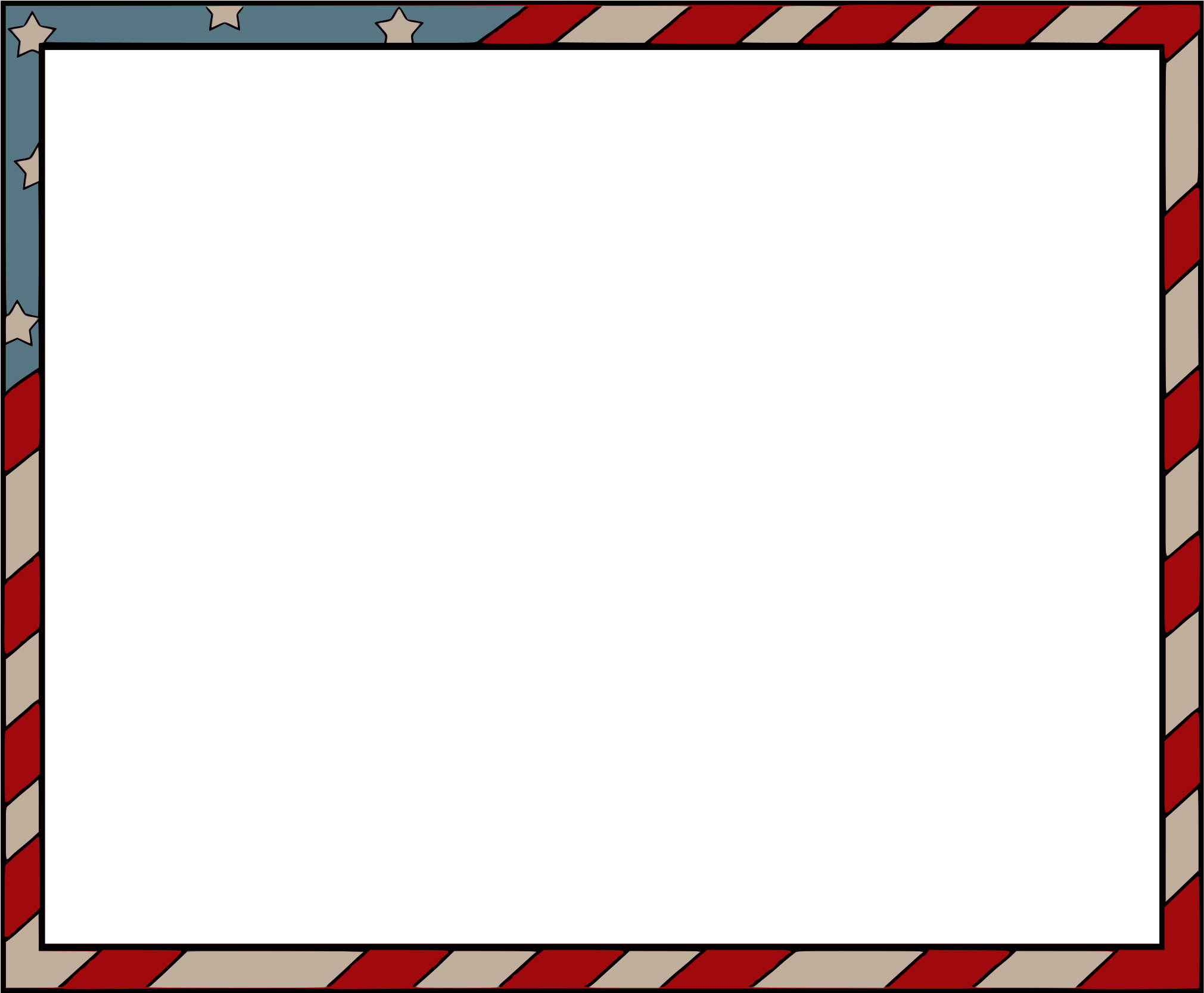 Download Popular Images - American Flag Border Transparent Clipart ...