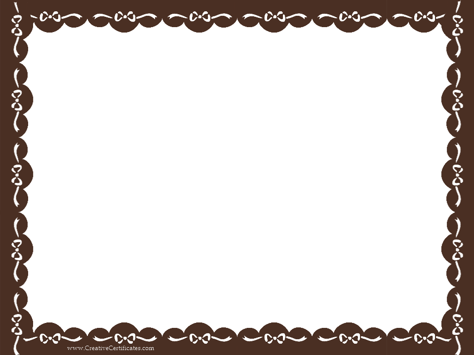 Clip Art Brown - Border Design For Certificate - Png Download - Full ...