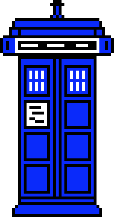 Tardis - Pixel Art Clipart - Full Size Clipart (#500689) - PinClipart
