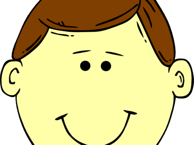 Short Hair Clipart Brown Hair Man - Boy Cartoon Face Drawing - Png ...