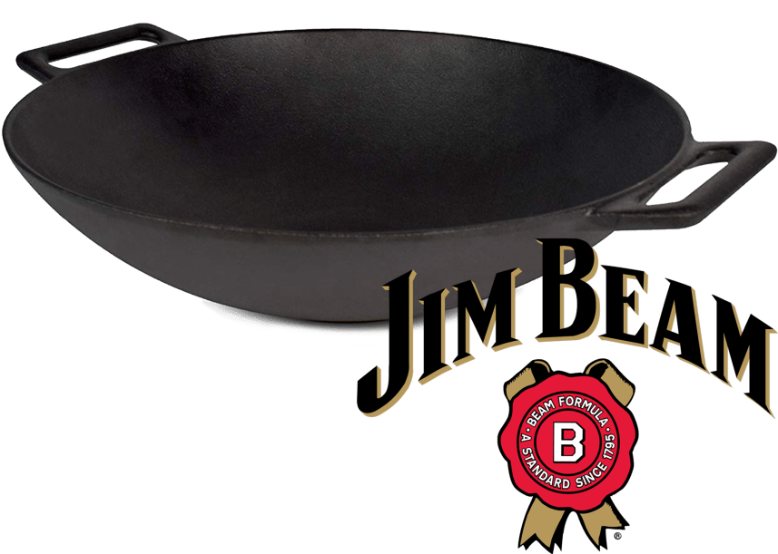 Jim Beam 12'' Pre Seasoned Heavy Duty Construction - Jim Beam Logo Svg ...