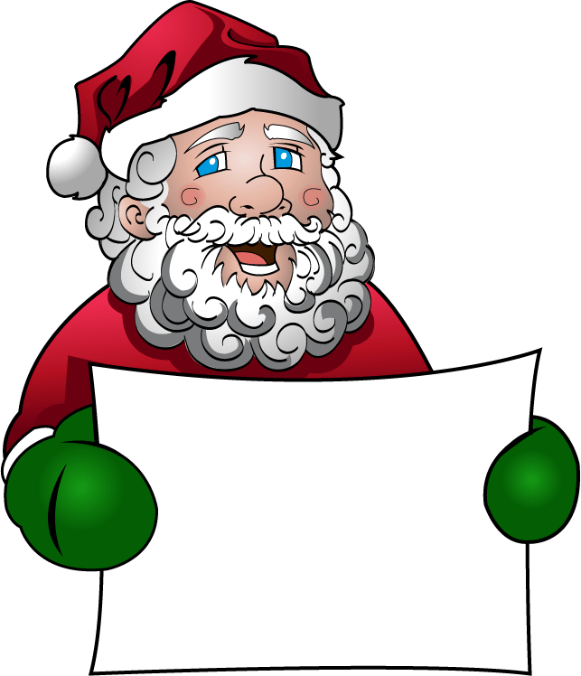 Santa With A Sign Clipart - Full Size Clipart (#515537) - PinClipart