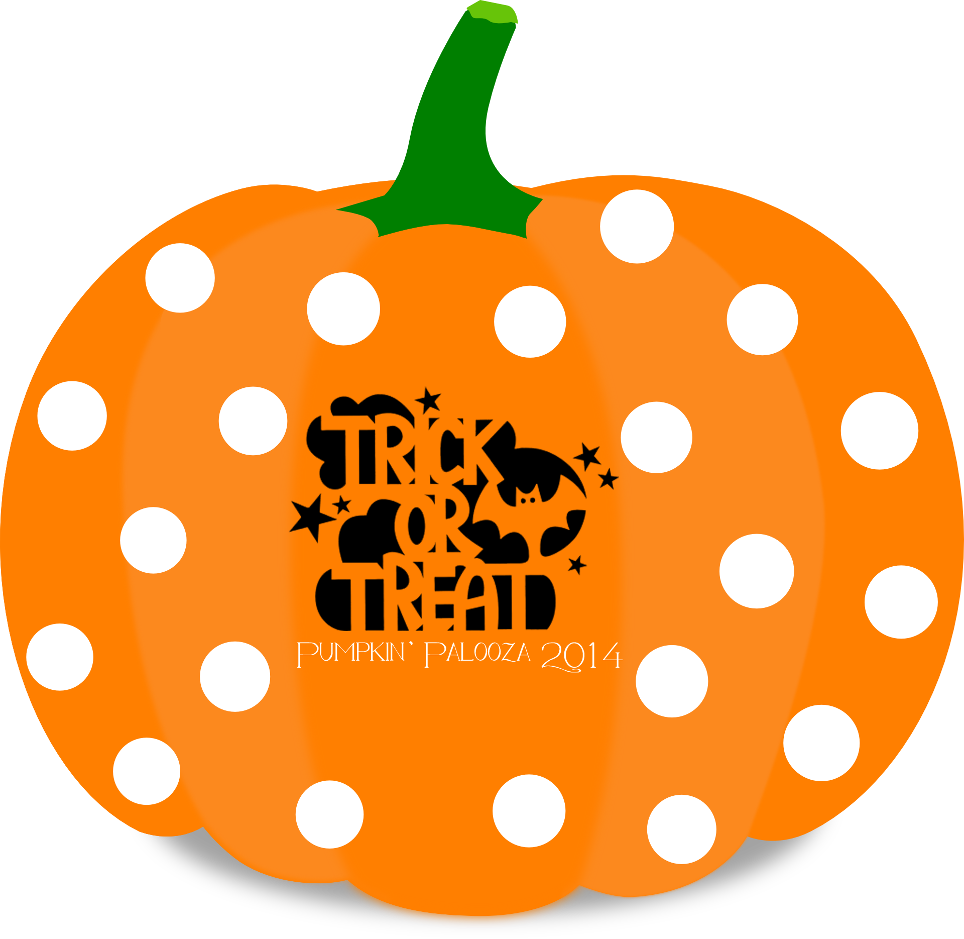 Pumpkin Palooza And Downtown Trick Or Treating - Polka Dot Pumpkin Svg Clipart - Full Size ...