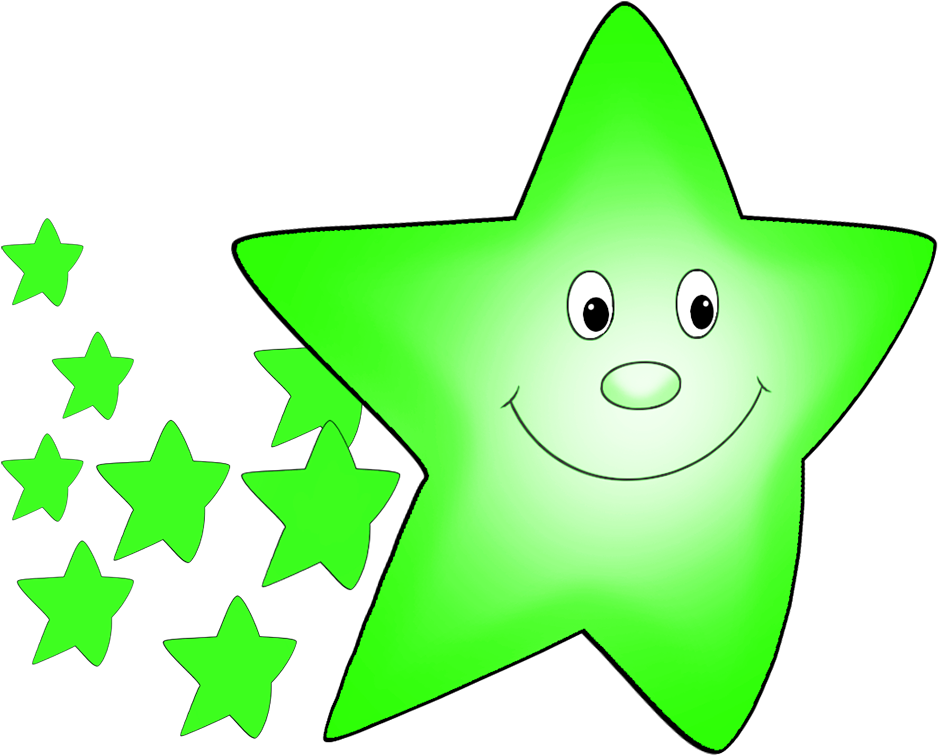 Stars Clipart Green - Star Cartoon Gif Png Transparent Png, clipart ...