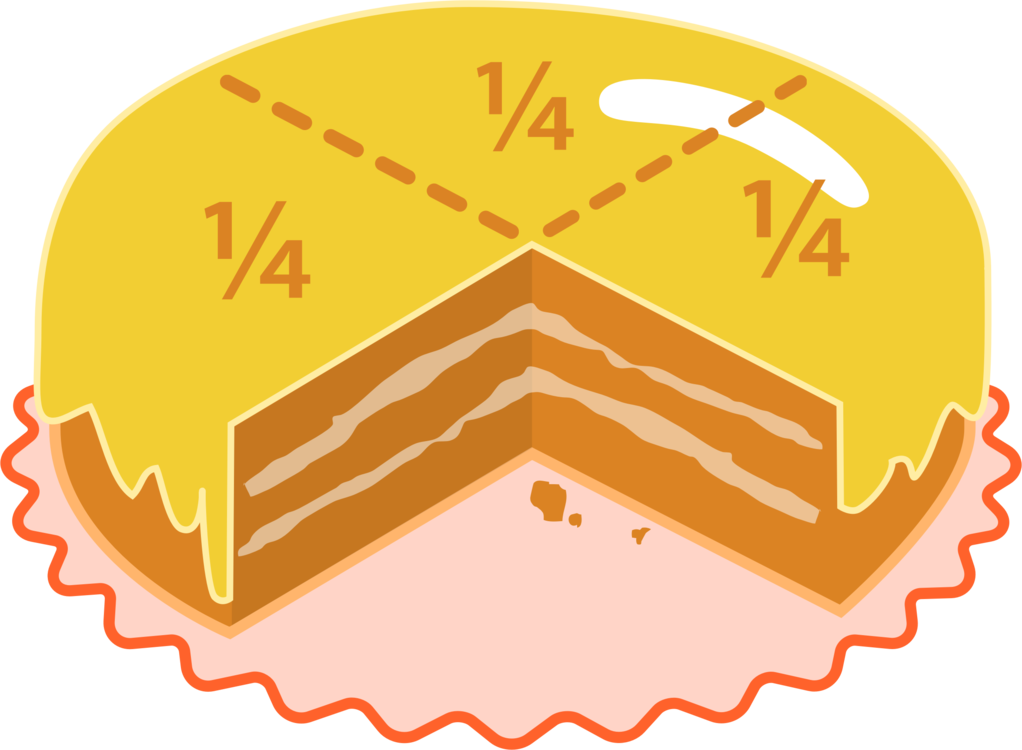 Dessert Clipart Cake Fraction - Cake Fractions Clipart - Png Download ...