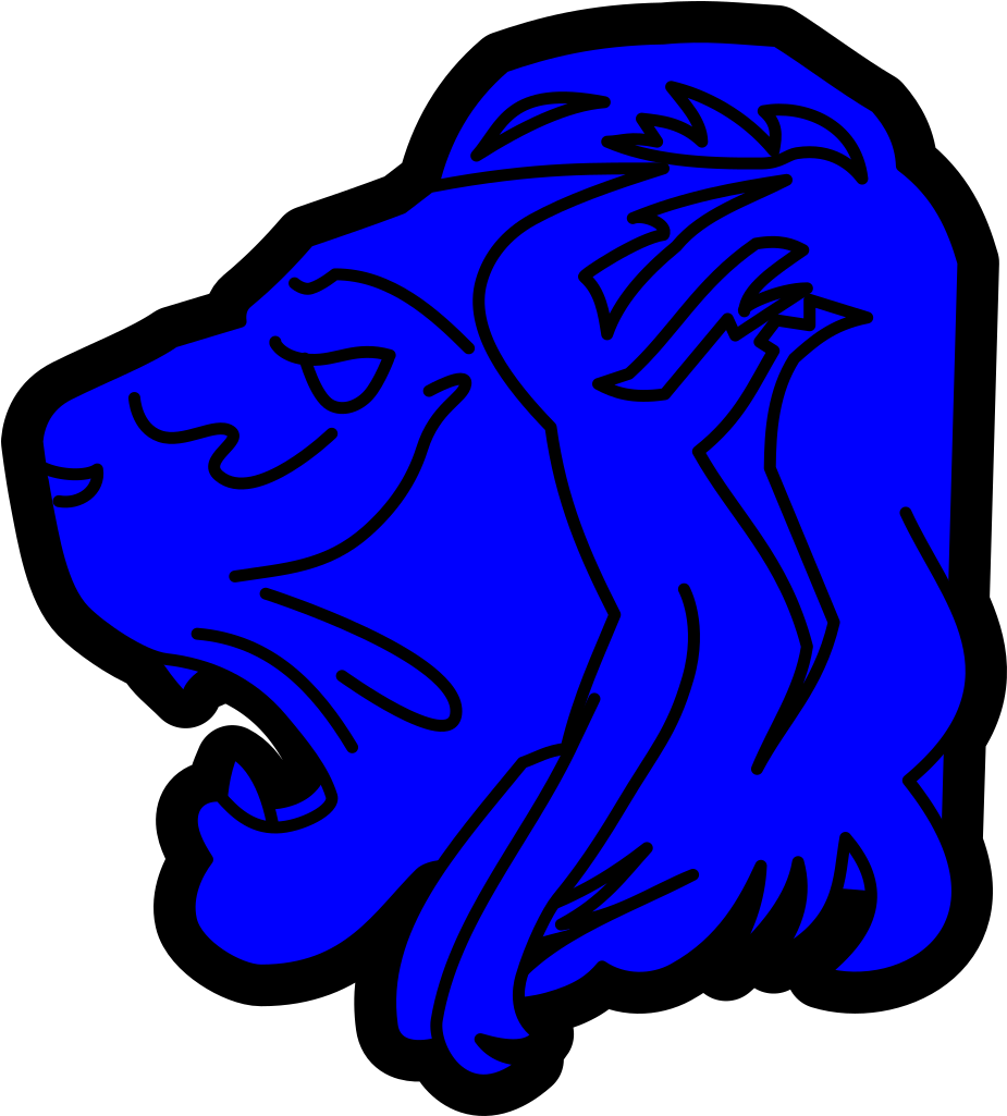 Download Lion Head Blue Svg Clip Arts - Clip Art - Png Download ...