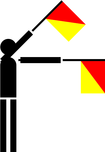 Free Semaphore Whiskey - Semaphore Flags Clipart - Full Size Clipart ...