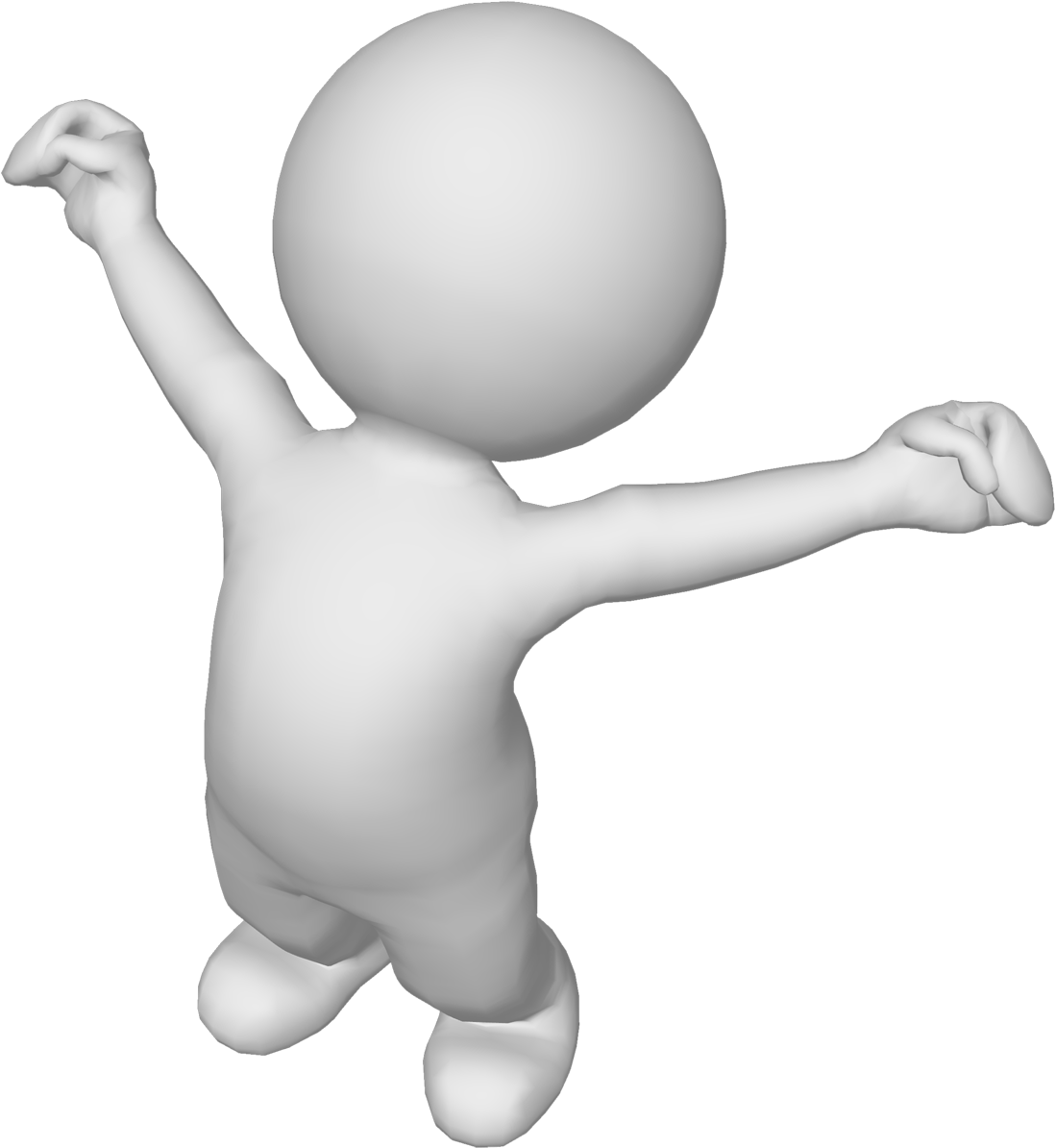Picture Of Man Cheering - 3d Man Transparent Clipart - Full Size ...